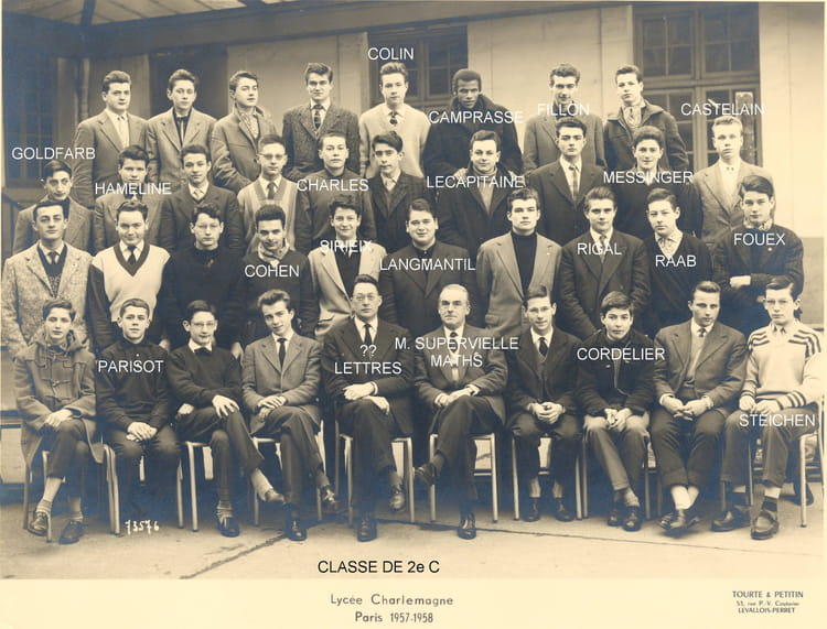 Photo de classe 2e C de 1958, Lycée Charlemagne - Copains d'avant