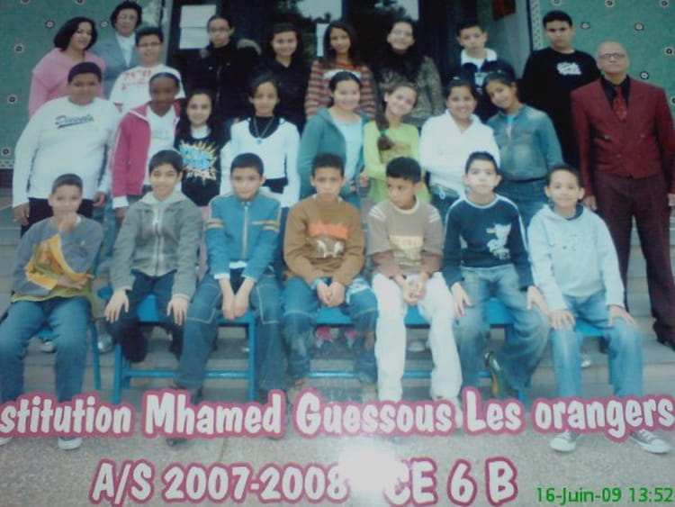 Photo de classe Ce 6 B de 2007, Mohamed Guessous - Copains d'avant