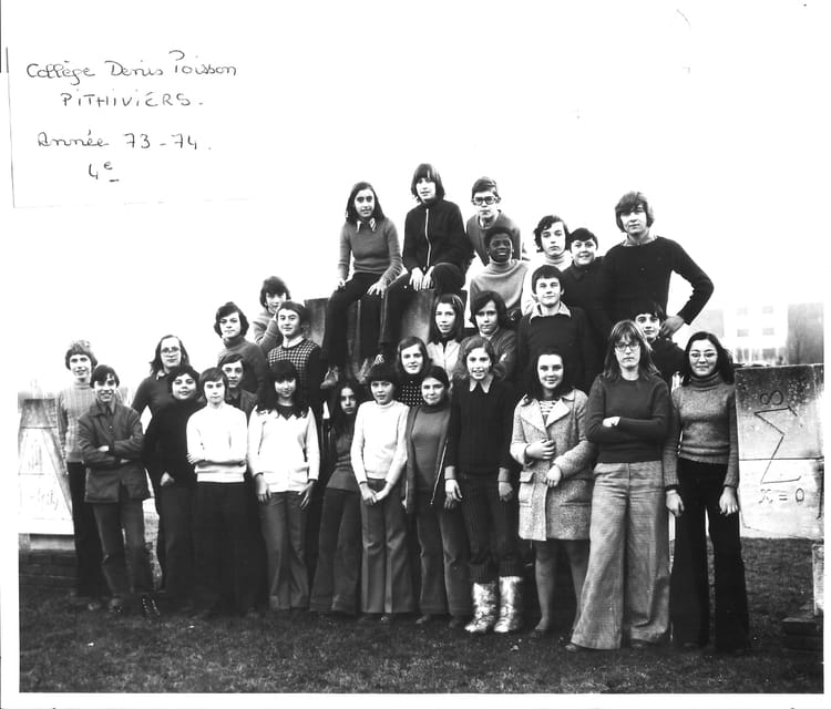 Photo de classe 4eme college denis poisson de 1973, Collège Denis ...
