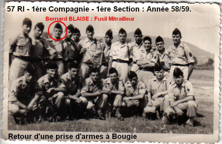 Photo de classe 57 RI - 1er Régiment - 1 compagnie - 1ere section ...