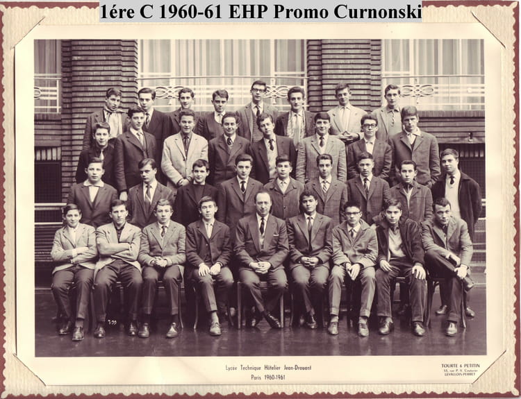 Photo de classe 1ère C 1960-61 EHP de 1960, Lycée Professionnel ...