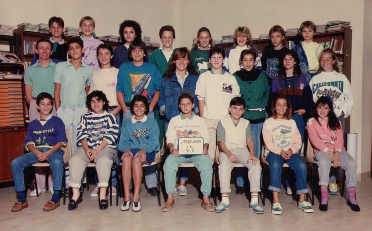 Photo de classe 4me D - année 1988-89 de 1988, Collège Roustan ...