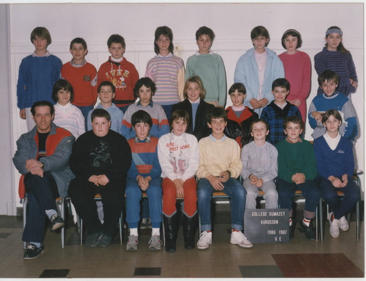 Photo de classe 6e C de 1986, Collège Eugène Jamot - Copains d'avant