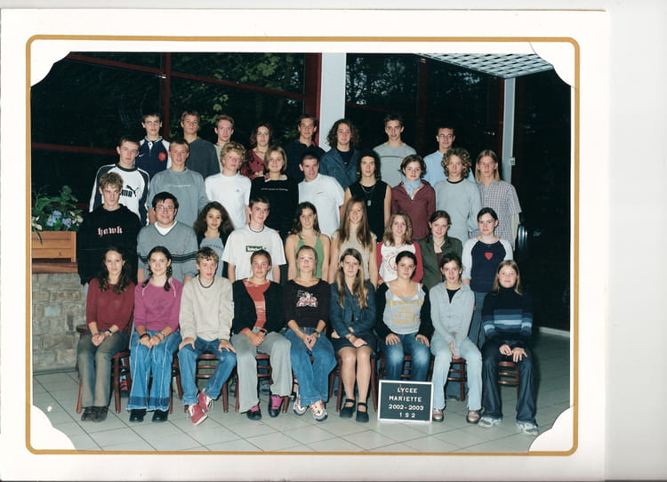 Photo de classe 1ère S2 de 2002, Lycée Mariette - Copains d'avant