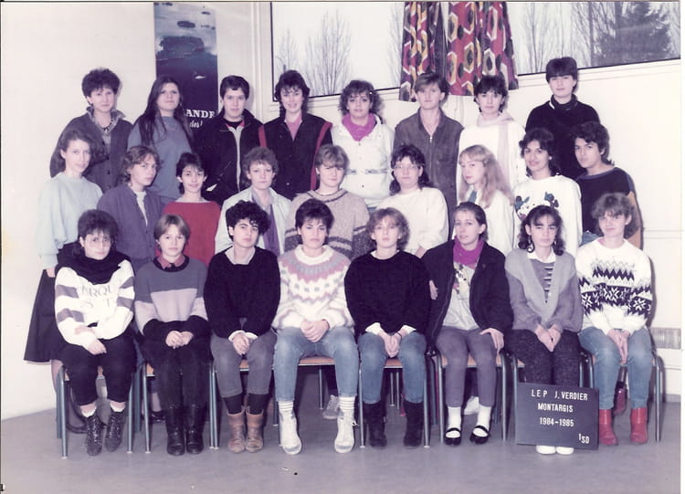 Photo de classe 1 SD de 1984, Lycée Professionnel Jeannette Verdier ...