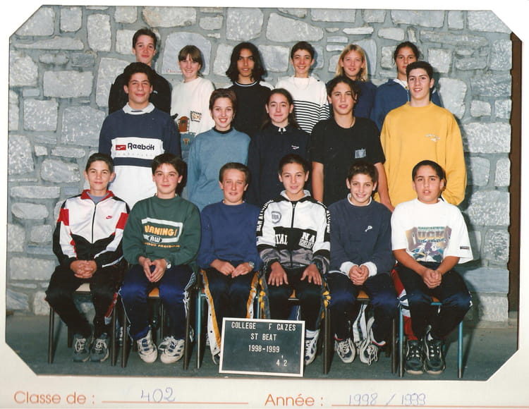 Photo de classe 4°2 de 1998, Collège François Cazes - Copains d'avant