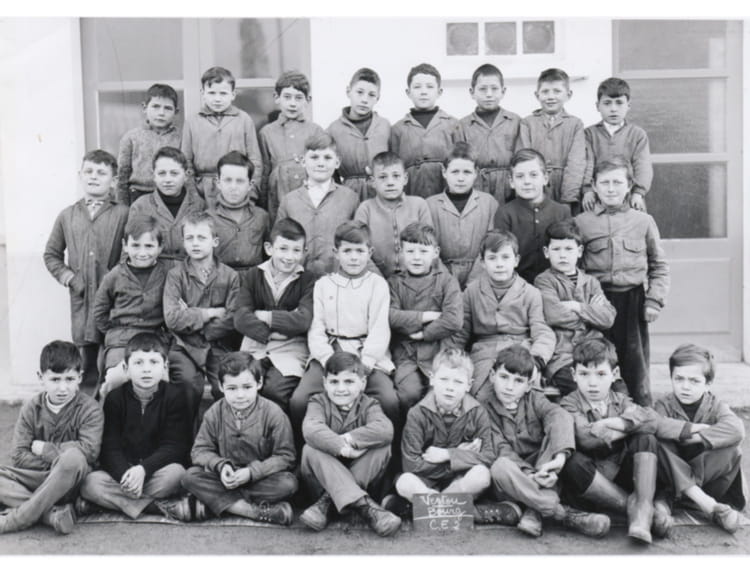 Photo de classe Cour elementaire 2 de 1958, Ecole Garcons Annees 1955. ...