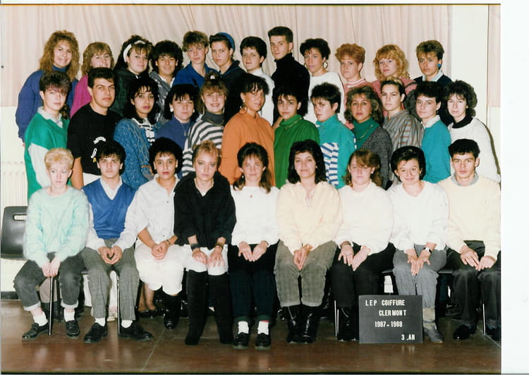 Photo de classe BP coiffure rené rambaud de 1987, Lycée Professionnel ...