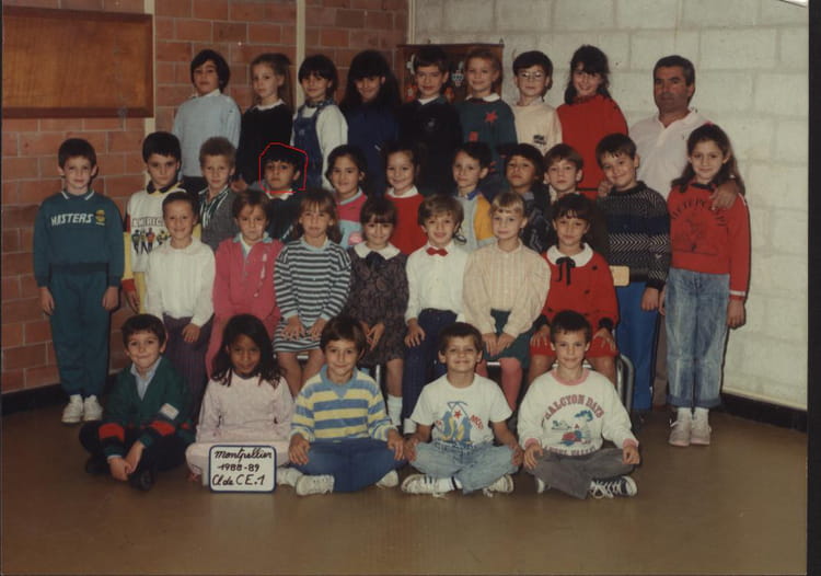 Photo de classe CE.1 1988-1989 de 1988, Ecole Cité Astruc - Copains d'avant