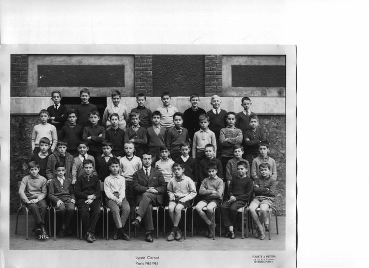 Photo de classe Carnot de 1962, Lycée Carnot - Copains d'avant