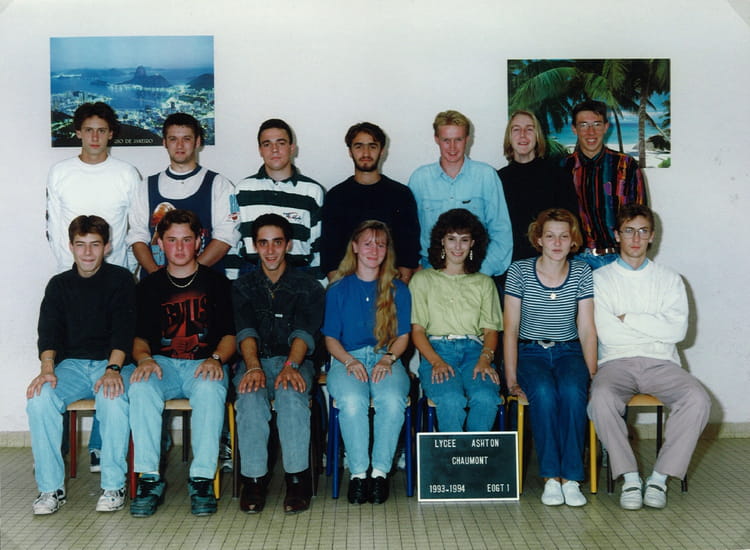 Photo de classe BAC PRO EOGT1 de 1993, LYCEE PROFESSIONNEL ASHTON - Copains d'avant