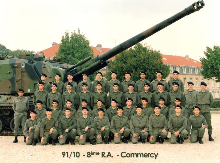 Photo de classe Classes de la 91/10 au 8ème R.A. de 1991, 32ème ...