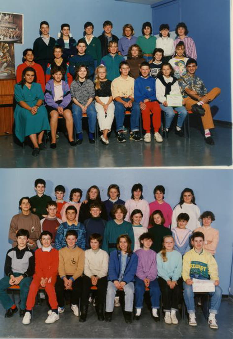 Photo de classe 88 - 89 4D 89 - 90 3D de 1989, Collège Les Quatre-vents ...