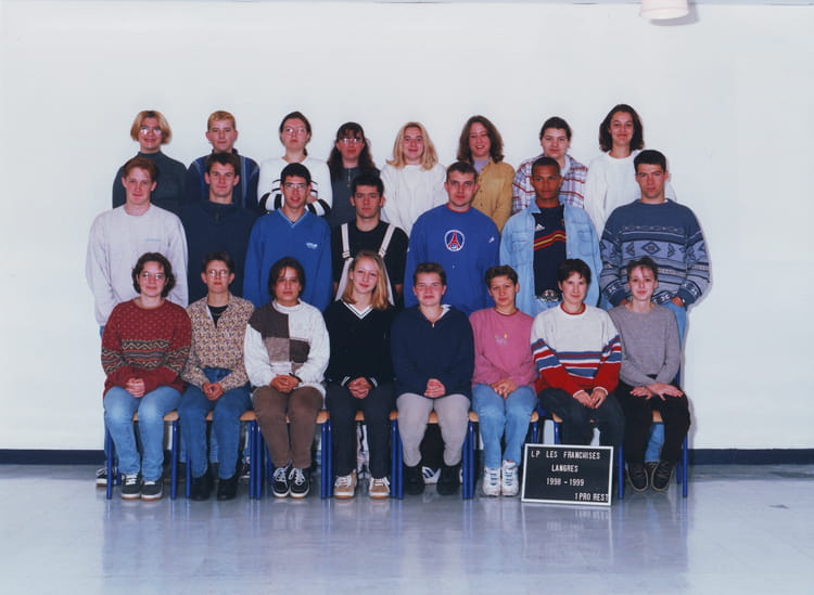 Photo de classe Photo de classe - 1ère Bac Pro Restauration de 1998, Lycée Professionnel Les ...