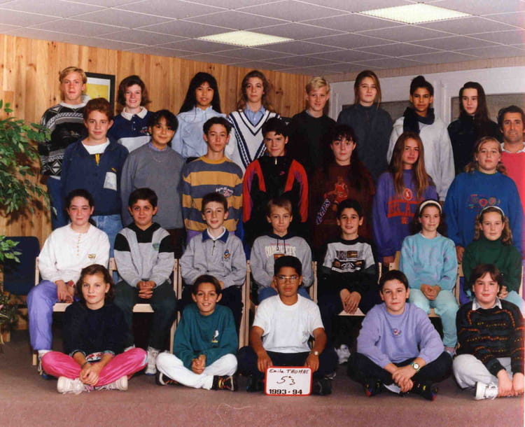 Photo de classe 5eme 3 de 1993, Collège Emile Thomas - Copains d'avant