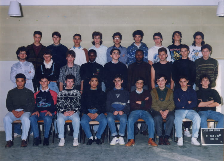 Photo de classe Terminale 5 F2 (1990 - 1991) de 1990, Lycée Jean Perrin ...