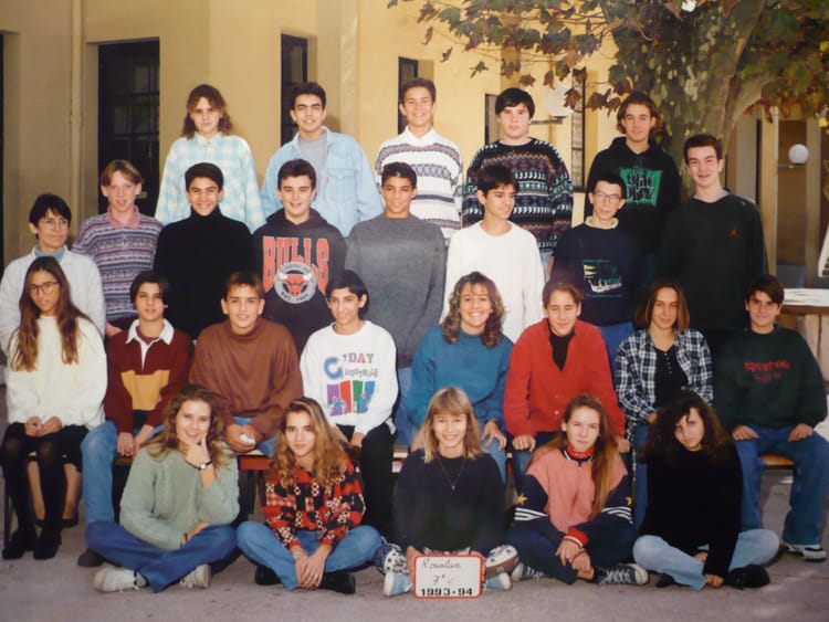 Photo de classe 3eme C Roustan 1993-94 de 1993, Collège Roustan ...