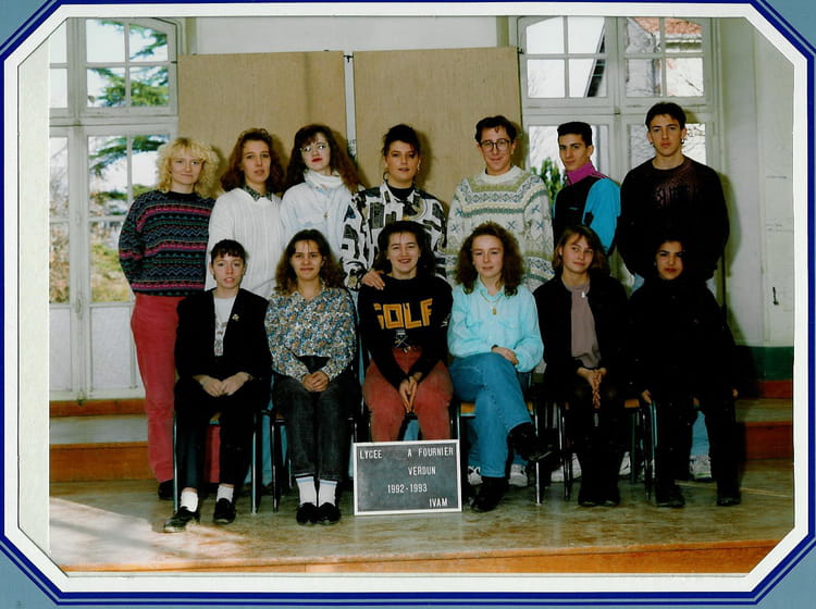 Photo de classe 1ere V.A.M de 1992, LYCEE ALAIN FOURNIER A VERDUN ...