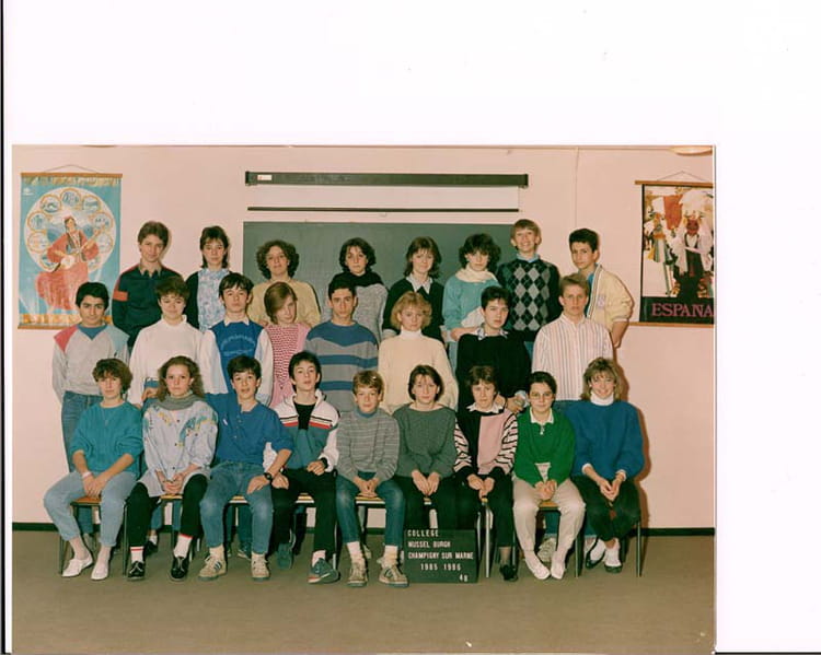 Photo de classe 4eme B de 1986, Collège Musselburgh - Copains d'avant