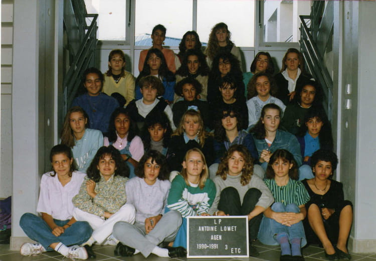 Photo de classe 3 etc de 1991, Lycée Professionnel Antoine Lomet ...