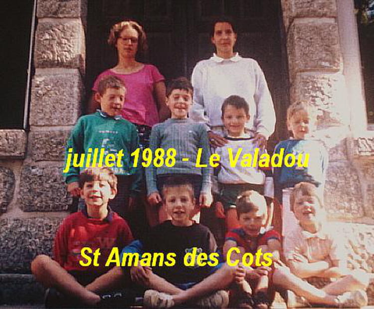 Photo de classe Juillet 1988 - Le Valadou - St AMANS DES COTS de 1988 ...