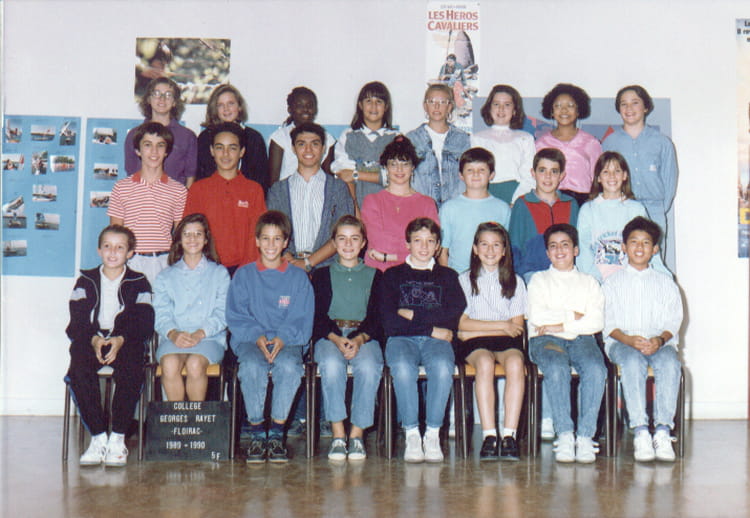 Photo de classe 5ème F 1989-1990 de 1989, Collège Georges Rayet ...