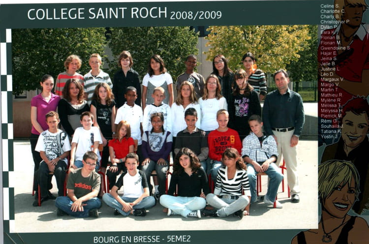 Photo de classe Collège St Roch 2008/2009 de 2008, Collège De Saint ...