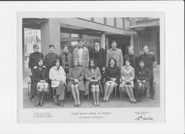 Photo de classe 1ère G1-G2 de 1969, Lycée Jessé De Forest - Copains d'avant