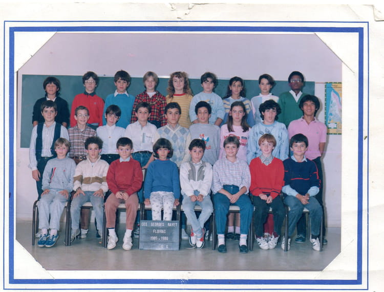 Photo de classe 6 ème G de 1985, Collège Georges Rayet - Copains d'avant