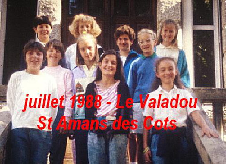 Photo de classe Juillet 1988 - Le Valadou - St AMANS DES COTS de 1988 ...