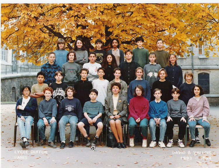 Photo de classe 4eme 2 de 1993, Collège Buffon - Copains d'avant