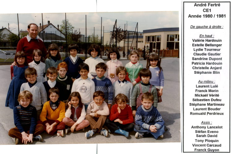 Photo de classe CE1 - 1980/1981 de 1981, Ecole Andre Fertre (La Fleche ...