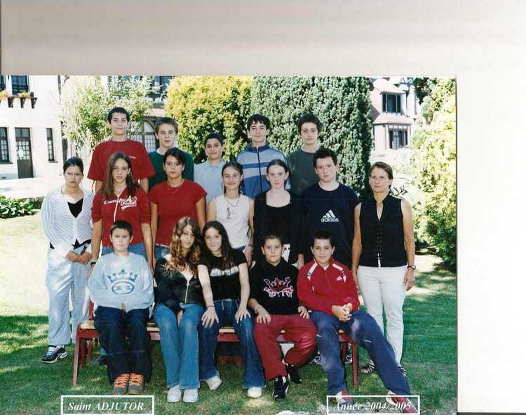 Photo de classe 4 eme tremplin de 2004, Collège Saint-adjutor - Copains ...