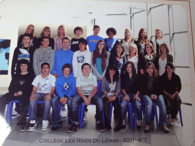 Photo de classe 4°7 de 2011, Collège Des Rives Du Léman - Copains d'avant