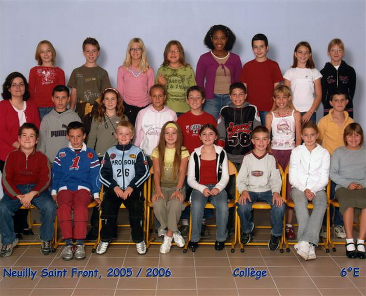 Photo de classe 6e E 2005 - 2006 de 2005, Collège - Copains d'avant