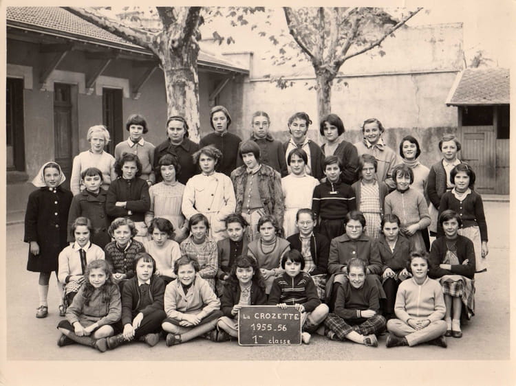 Photo de classe 1ère classe de 1956, ECOLE DE FILLES DE LA CROZETTE ...