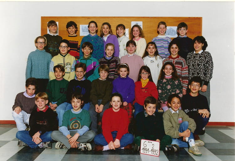 Photo de classe 6ème 1991-1992 de 1992, Collège Villaret-clairefontaine ...