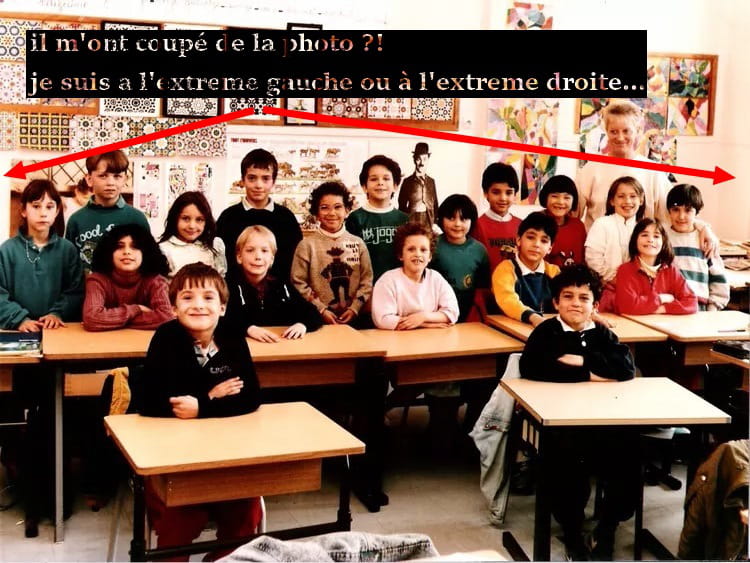 Photo de classe Des eleves ont été coupé de la photo de 1988, ECOLE ...
