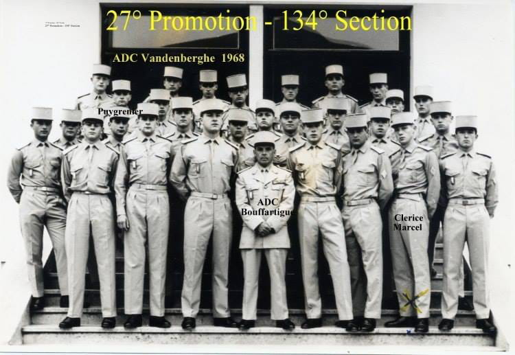 Photo de classe 1968 27° ADC Roger Vandenberghe 134° section ADC ...