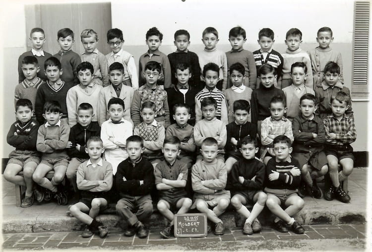 Photo de classe CE2 1955 - 1956 de 1955, ECOLE MOLBERT - Copains d'avant