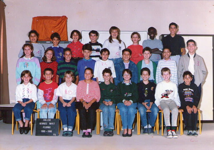 Photo de classe 6°E 1989-1990 de 1989, Collège Georges Rayet - Copains ...