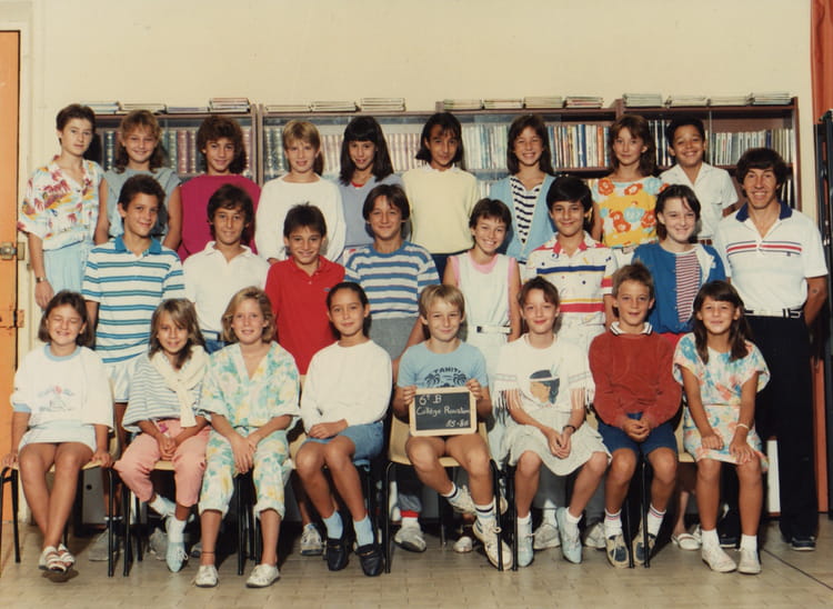 Photo de classe 6° B de 1985, Collège Roustan - Copains d'avant