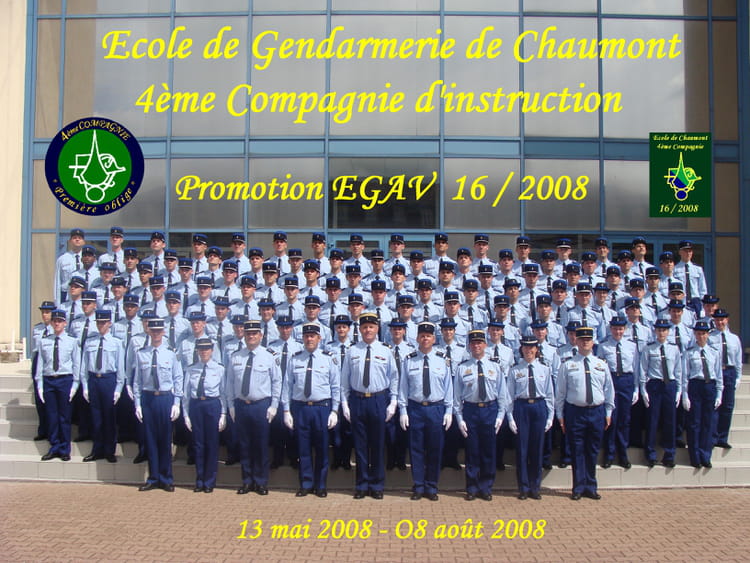 Photo de classe Promotion gav 16/2008 de 2008, Ecole Gendarmerie ...