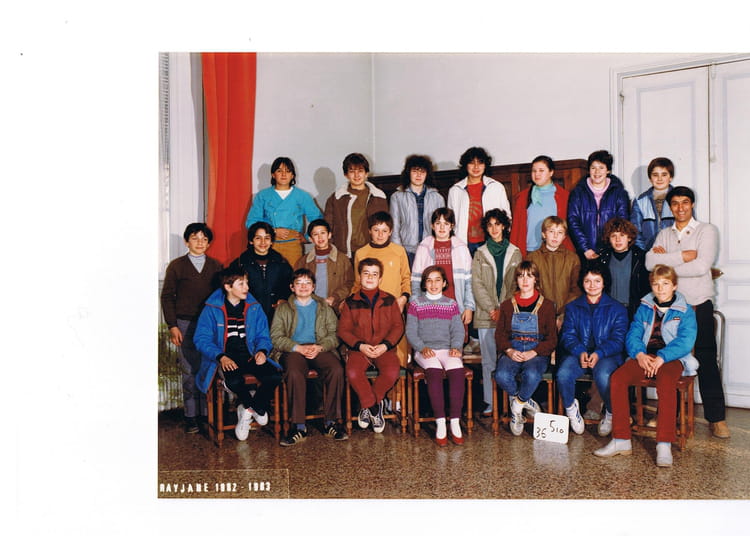 Photo de classe 5eme 10 année 1982/83 de 1983, Collège Paul Riquet ...