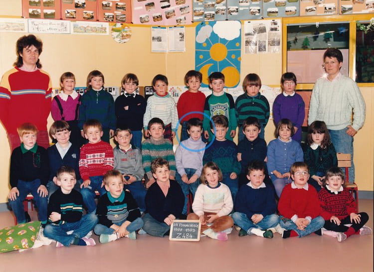 Photo de classe Grande section de 1989, école Primaire La Pommeraye - Copains d'avant