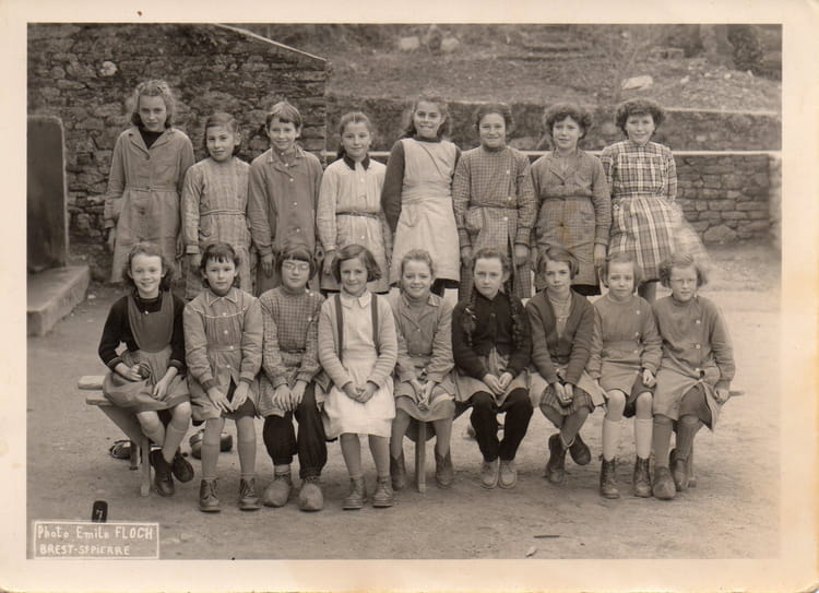 Photo de classe école de Penanroz Pont-Aven de 1953, Ecole Bertrand Quéinec - Copains d'avant