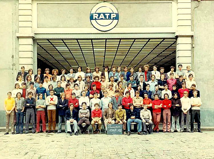 Photo de classe Ecole d'apprentissage de la RATP de 1969, Ecole D ...