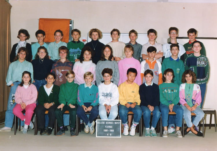 Photo de classe 4E D de 1989, Collège Georges Rayet - Copains d'avant