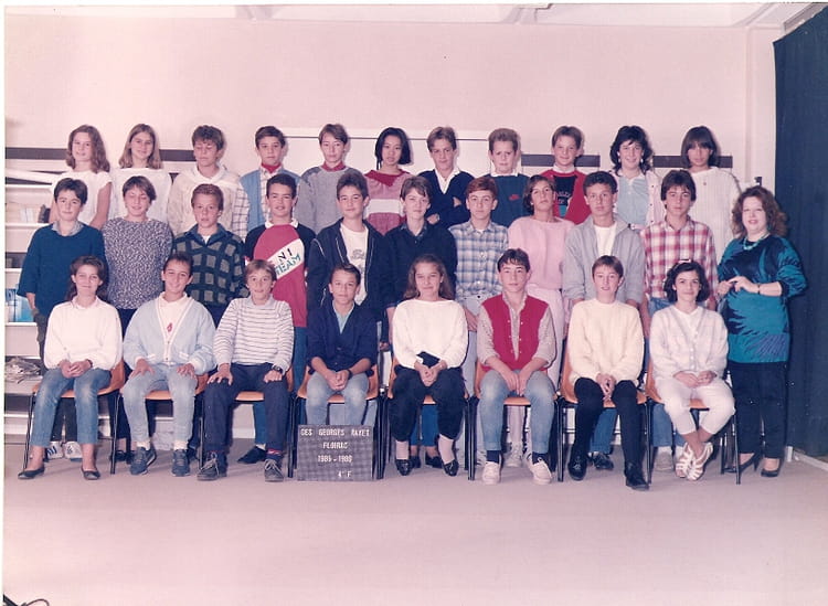 Photo de classe 4ème F de 1985, Collège Georges Rayet - Copains d'avant