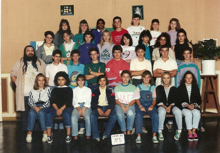 Photo de classe 3 eme 5 de 1988, Collège Colette - Copains d'avant